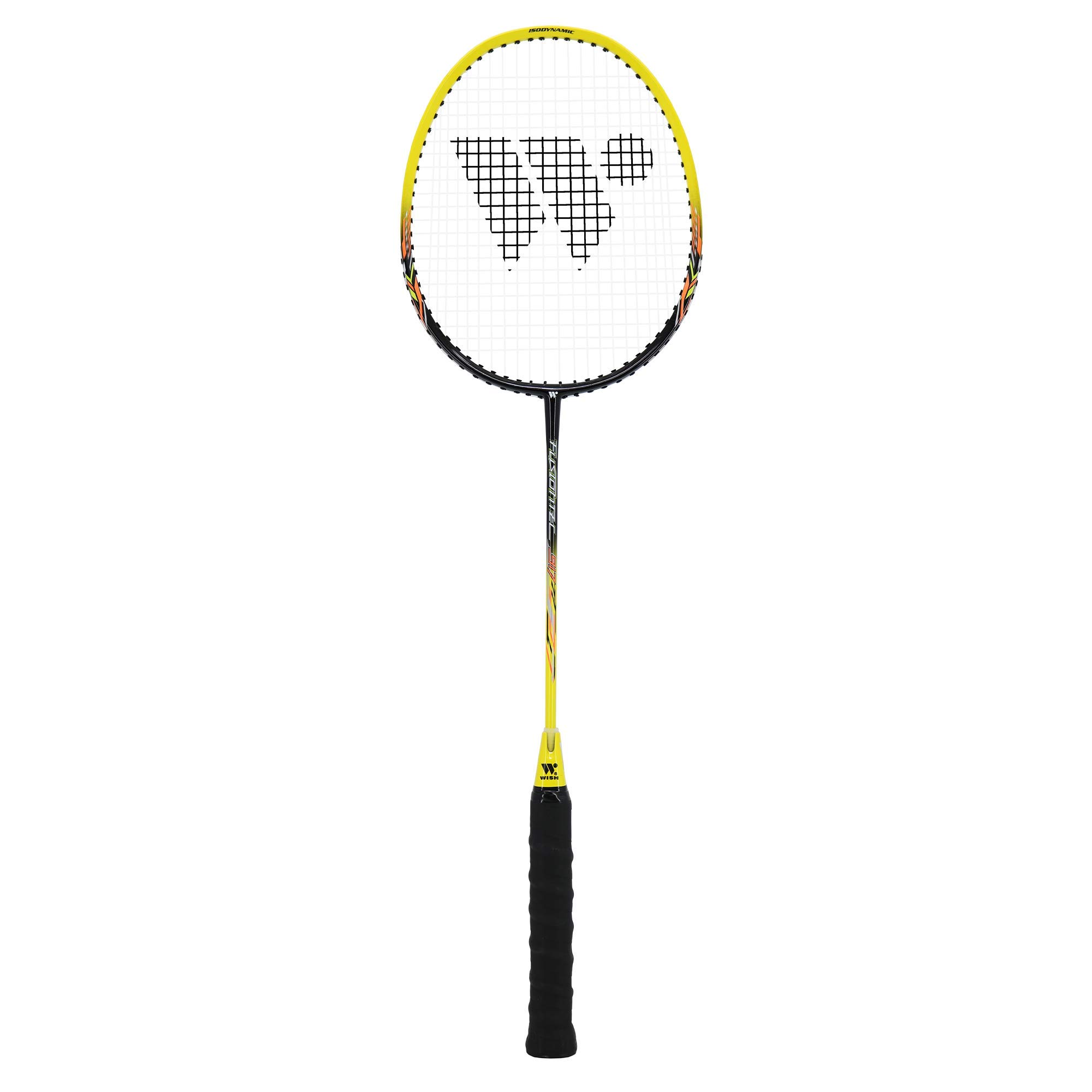 WISH FusionTec 917 – Badminton Racket and Case – Includes 1 Badminton Racket and 1 Badminton Bag – Excellent Badminton Grip – Great for Competitive Badminton Games, Yellow