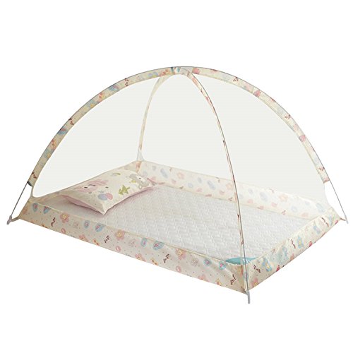 Rrut Baby Safety Net Tent, Premium Baby Bed Canopy Netting Cover Mesh Nursery Mosquito Net - Stylish and Sturdy Infant Crib Tent Net - Protect Your Baby from Falls or Bites Yellow 90CM×120CM