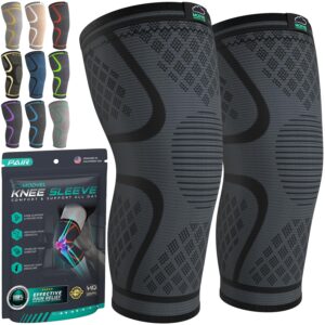 modvel compression knee brace for women & men - 2 pack knee brace for women running knee pain, knee support compression sleeve, workout sports knee braces for meniscus tear acl & arthritis pain relief