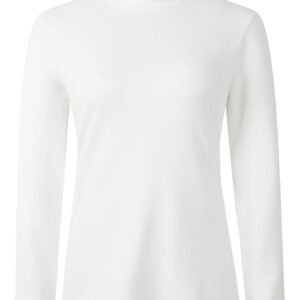 HieasyFit Women's Cotton Mock Turtleneck Basic Thermal Top White X-Large