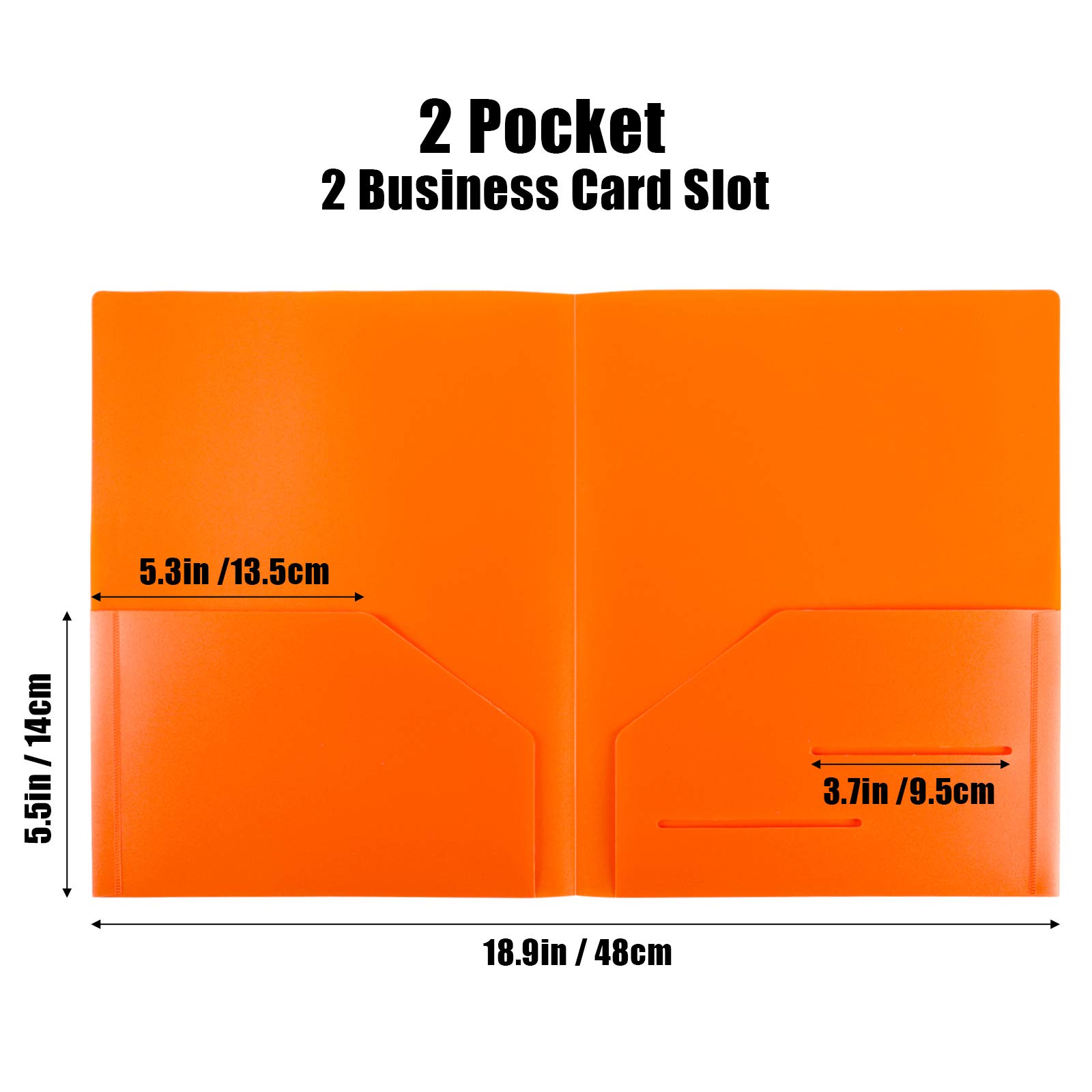 LABUK 5 Pack Plastic Pocket Folder Heavy Duty Folders with Pockets Fit A4 Letter Size Paper for School Office(5 Color)