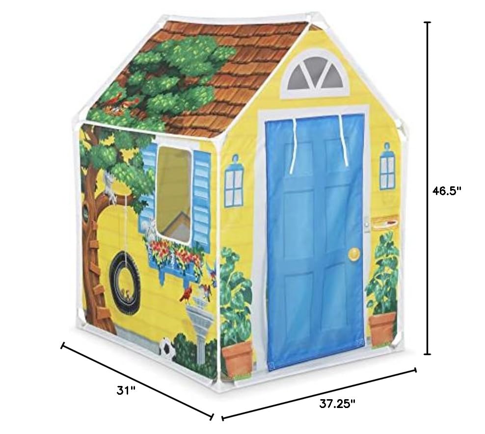 Melissa & Doug Cozy Cottage Fabric Play Tent and Storage Tote