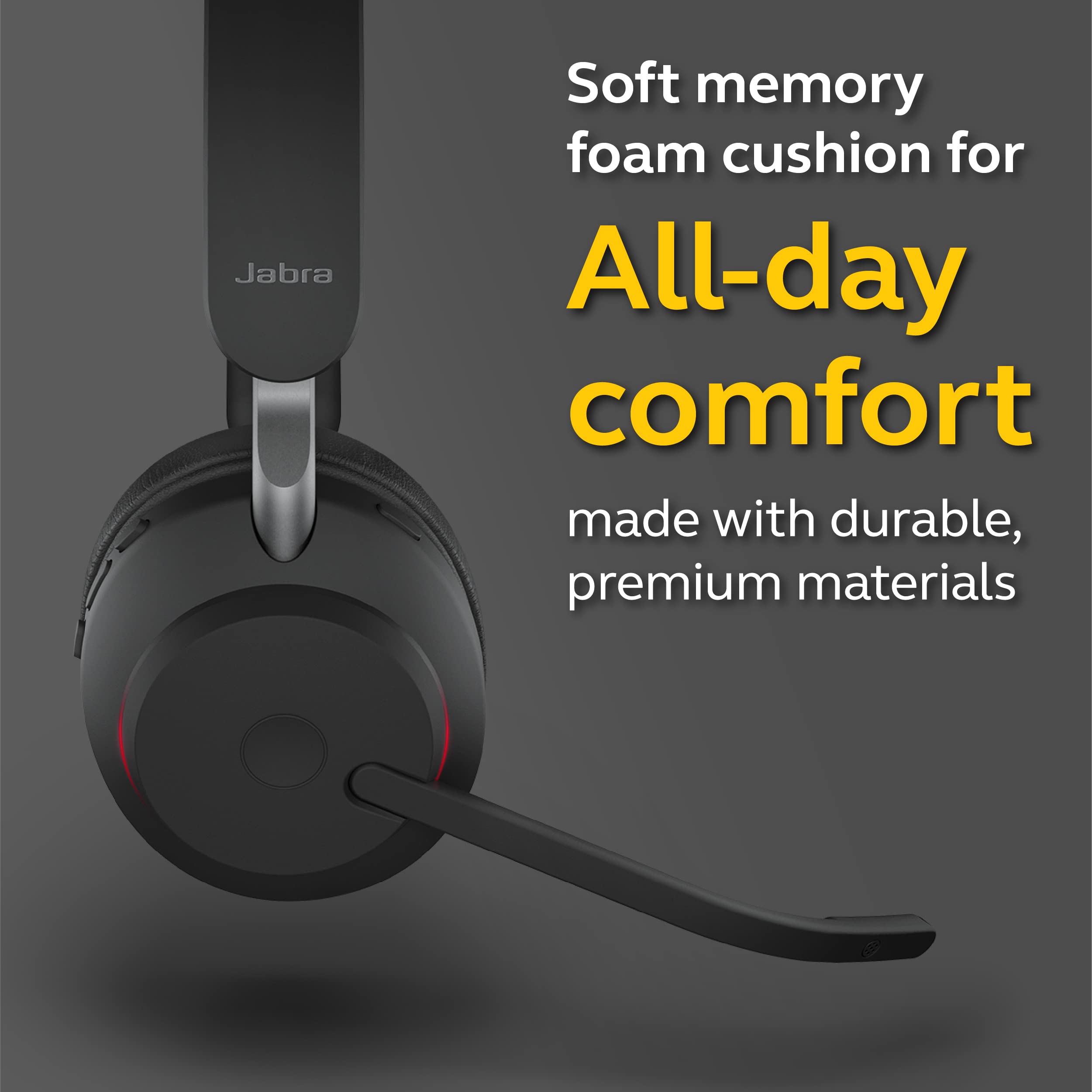 Jabra Evolve2 65 USB-C MS Mono with Charging Stand - Black Wireless Headset/Music Headphones