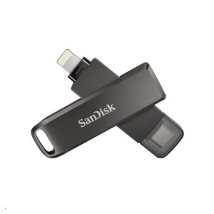 sandisk 256gb ixpand flash drive luxe for iphone and usb type-c devices - sdix70n-256g-gn6ne