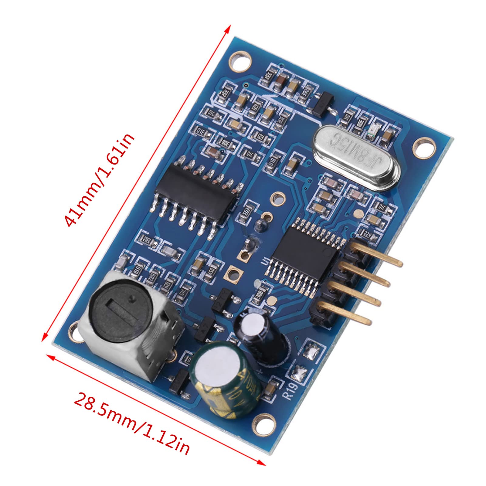 5V Integrated Ultrasonic Module Ultrasonic Distance Sensor Measuring Transducer Distance Sensor Waterproof Ultrasonic Measuring Board Transducer Probe for Horizontal Distance Measuring