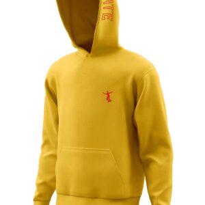 Daxton Youth Unisex Skateboarder Design Hoodie Mid-weight Fleece Sweatshirt,Gold,L