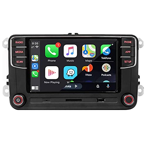 SCUMAXCON 6.5" Car Stereo RCD360 PROII RCD330 Carplay Android Auto Bluetooth USB SD RVC FM for VW Golf MK5 MK6 Passat Caddy Jetta Polo CC EOS (Backup Camera Actived)