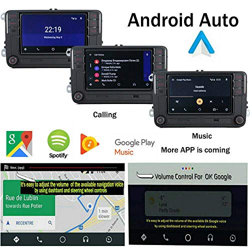 SCUMAXCON 6.5" Car Stereo RCD360 PROII RCD330 Carplay Android Auto Bluetooth USB SD RVC FM for VW Golf MK5 MK6 Passat Caddy Jetta Polo CC EOS (Backup Camera Actived)