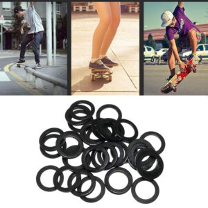 Maxmoral 50pcs Black Skateboard Speed Hardware Washer Scooter Axle Speed Washer Long Plate Bearing Washer Hardware Accessories