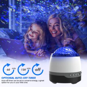 Star Projector, LED Night Light White Noise Sound Machine, 8 Soother Sounds, 10 Light Modes, Music Speaker, Timer and Brightness Adjustable, Sleep Therapy for Baby Nursery Kids Adults Bedroom