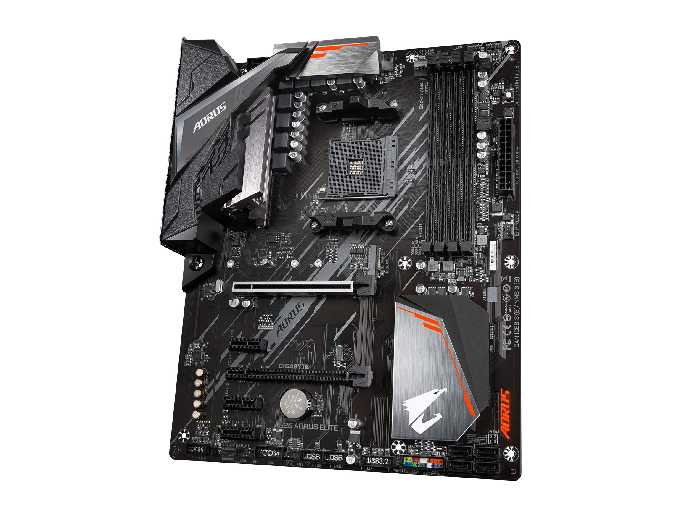 Gigabyte A520 AORUS Elite (AM4/AMD/ A520/ ATX/M.2/SATA 6Gb/s/USB 3.2 Gen 2/Realtek GbE LAN/Motherboard)