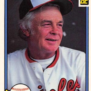 1982 Donruss Baseball #27 Earl Weaver Baltimore Orioles MG Manager Offical MLB Major League Baseball Trading Card