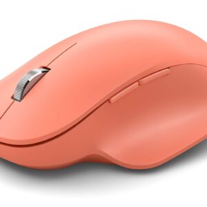 Microsoft Bluetooth Ergonomic Mouse - Peach - with comfortable Ergonomic design, thumb rest, up to 15months battery life. Works with Bluetooth enabled PCs/Laptops Windows/Mac/Chrome computers