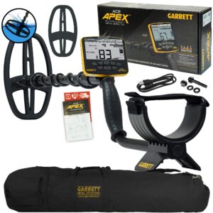 garrett ace apex metal detector with 6 x 11 dd viper search coil and garrett carry bag