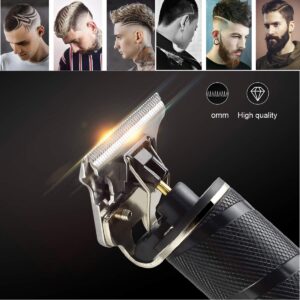 GOMINYUF USB Rechargeable Professional Hair Clipper,Hair Trimmer for Men,Gominyouf Cordless Beard Shaver Precision Trimmer with Metal Waterproof Body (Black)