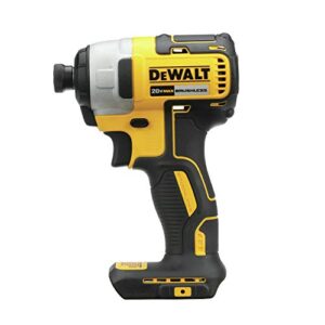 dewalt 20v max* impact driver, cordless, 1/4-inch, tool only (dcf787b)