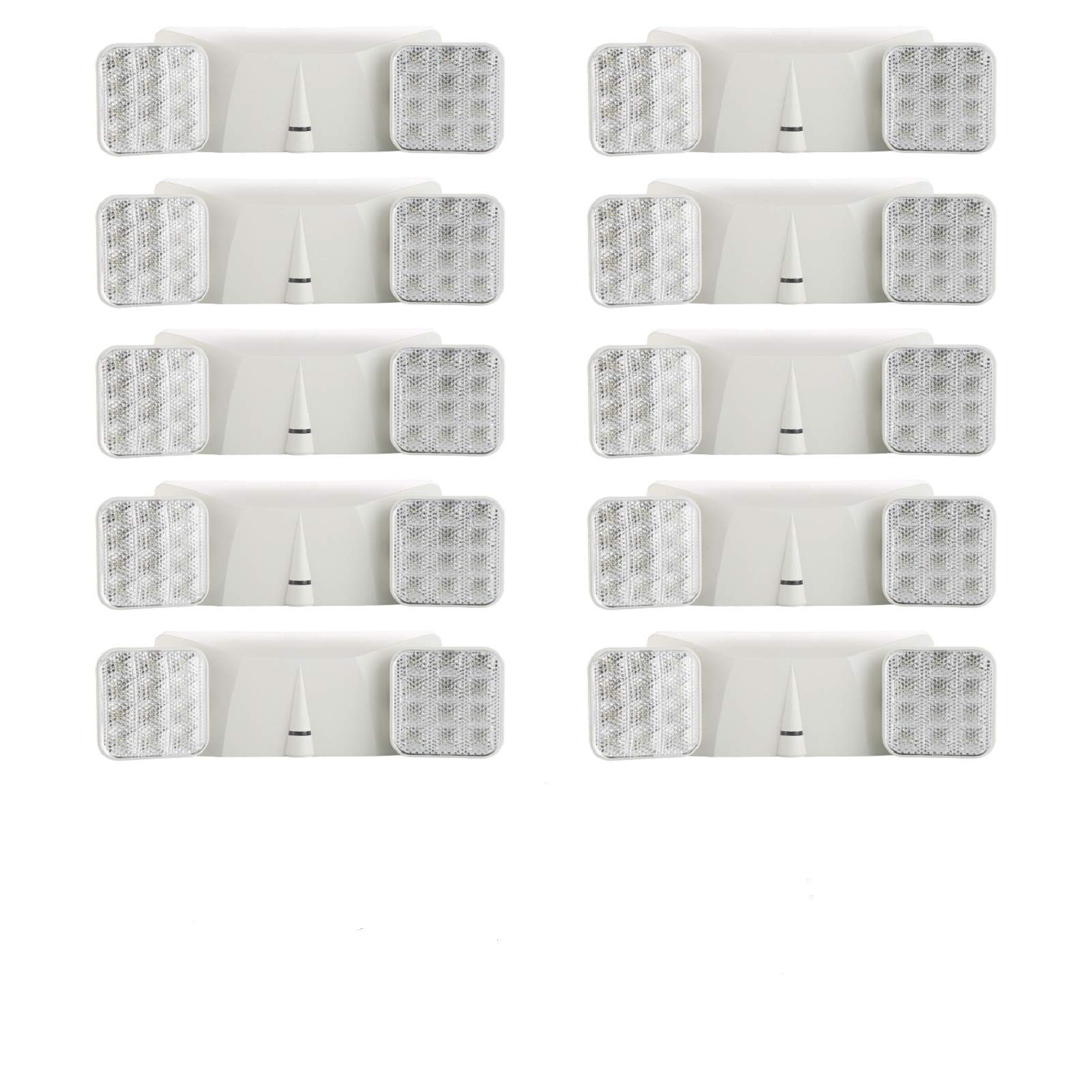 SPECTSUN 10 Pack LED Emergency EXIT Sign Lighting Combo- 120-277V Emergency Exit Lights for Home Power Failure-UL 924 Certified Commercial Emergency Light Fixtures, Exit Signs with Emergency Lights”