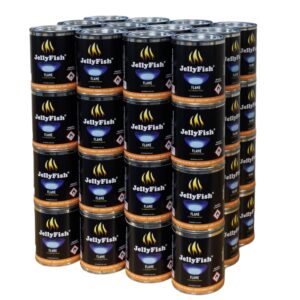 Real JellyFish Flame Premium Gel Fuel 48 Cans Indoor or Outdoor Made in USA 13oz