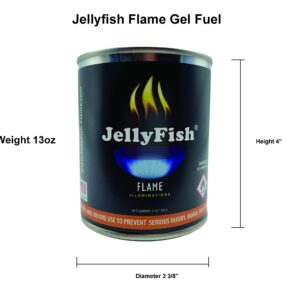 Real JellyFish Flame Premium Gel Fuel 48 Cans Indoor or Outdoor Made in USA 13oz