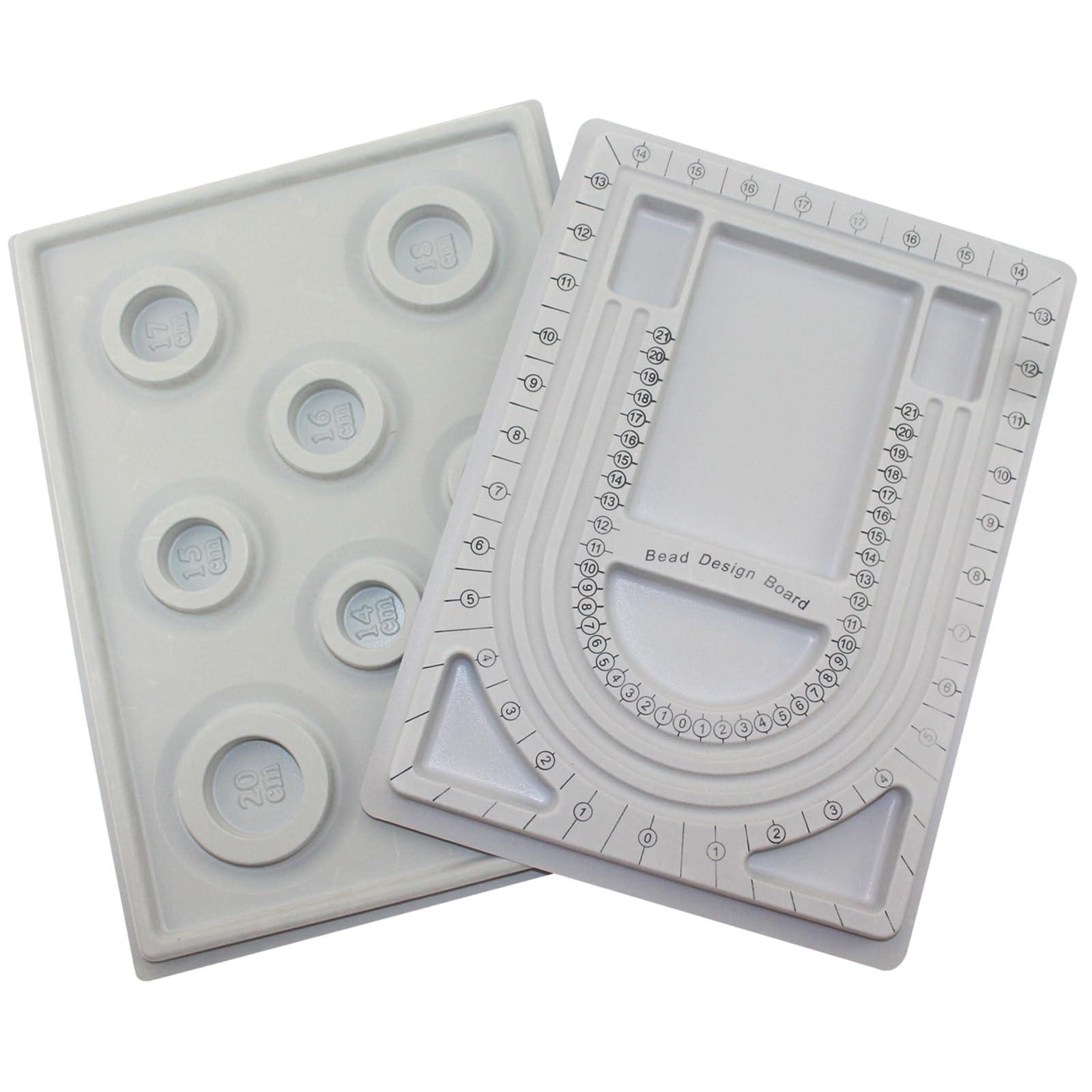 Chistepper 2 Pieces Beading Boards Bead Design Trays Necklace Bracelet Beading Jewelry Design Mats for DIY Jewelry Making