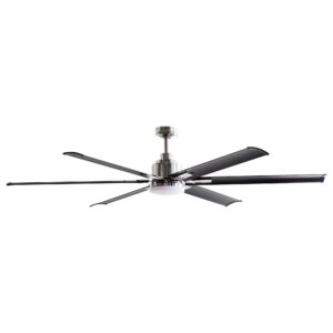 parrot uncle ceiling fans with lights and remote 72 inch modern large ceiling fan with light outdoor ceiling fans for patios covered with led light, brushed nickel