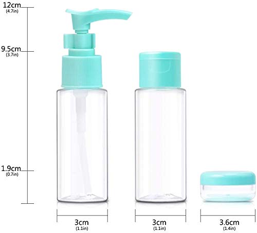 Tsa Approved Travel Toiletries Bottles/Containers Kit (LEAKPROOF BPA FREE) Travel Essentials Accessories - 13 Pieces/Clear Case