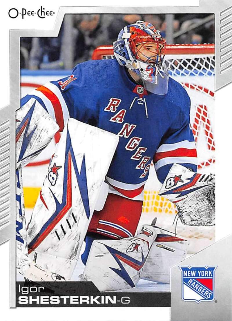 2020-21 O-Pee-Chee Hockey #194 Igor Shesterkin New York Rangers Official NHL Trading Card From The Upper Deck Company