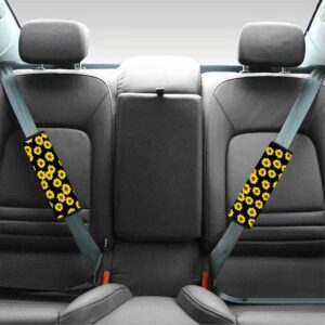 Snilety Retro Rose Floral Design 2 Packs Women Auto Car Seat Belt Pads Cover Soft Comfort Seat Strap Headrest Neck Support Seatbelt Pillow for Children Baby