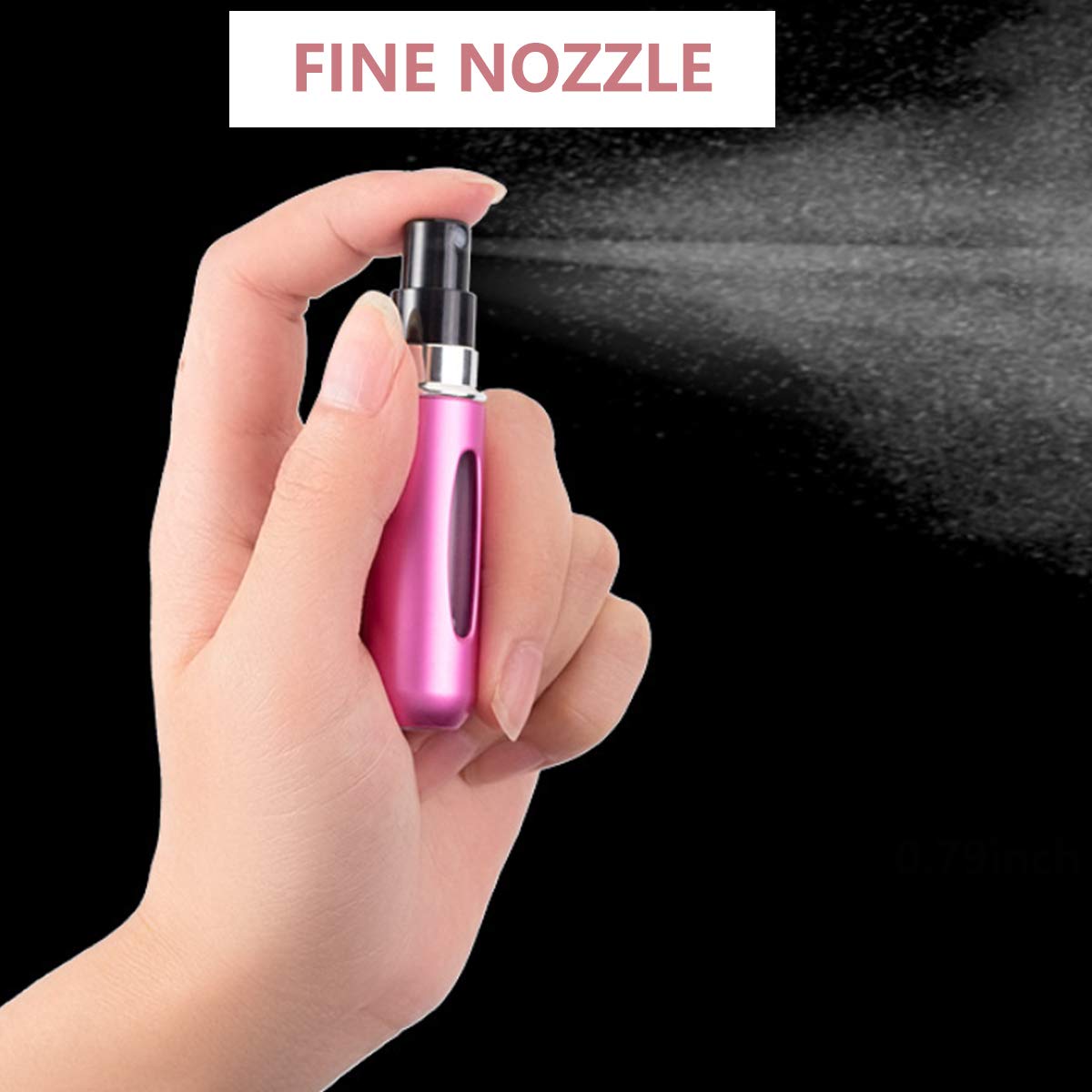 DFsucces Portable Mini Refillable Perfume Empty Spray Bottle,Scent Pump Case，Refillable Perfume Spray,Multicolor Atomizer Perfume Bottle,for Traveling and Outgoing （3 Pcs Pack of 5ml）