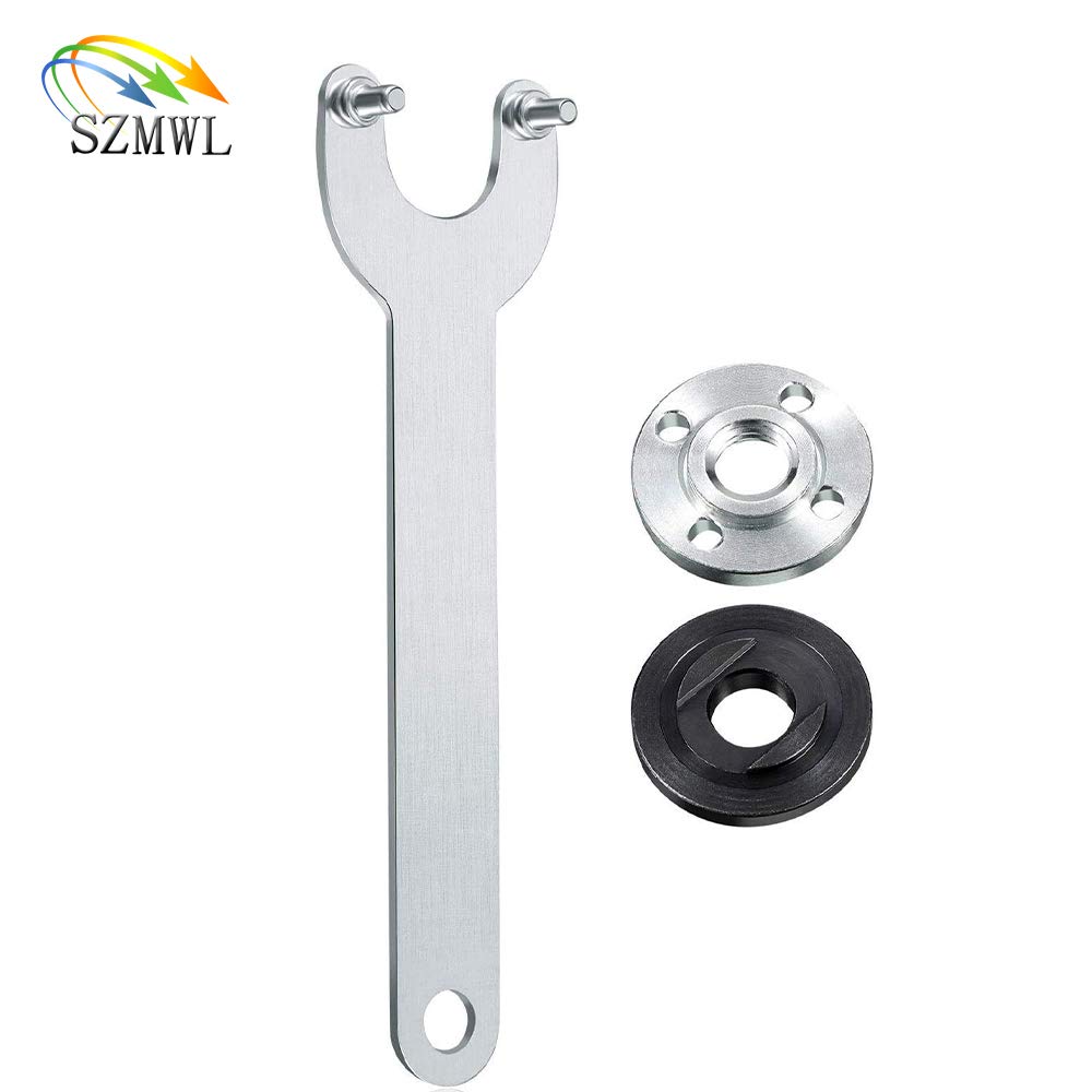 SZMWL Angle Grinder Flange Wrench Spanner Metal Lock Nut Kit For Dewalt Makita Milwaukee 193465-4 Bosch Black & Decker Ryobi 4.5" 5" 5/8-11