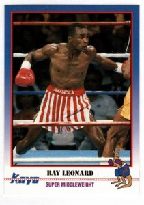 sugar ray leonard super middleweight 1991 kayo #090 - boxing card