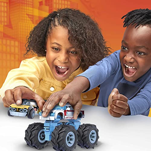 MEGA Hot Wheels Collectible Vehicle Building Toy Car Rodger Dodger, 2 Micro Action Figure Drivers and Deluxe Features, for Fans and Collectors