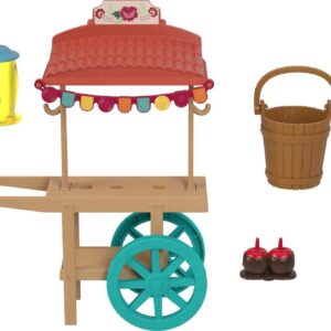 Mattel Spirit Untamed Miradero Snack Cart with Rolling Wheels, Canopy, 5-in Pony & Related Accessories, Great Gift for Ages 3 & Up , Pink