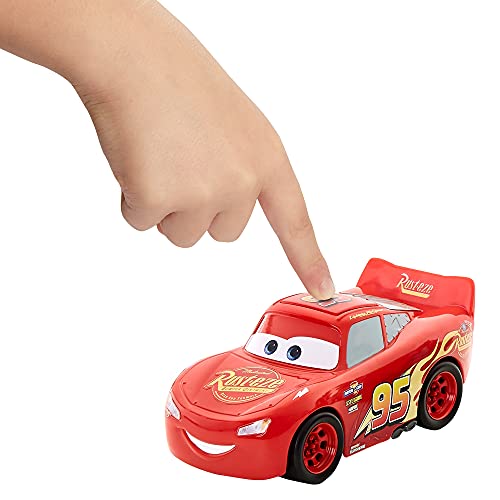 Disney Cars Toys Track Talkers Lightning McQueen, 5.5-in, Authentic Favorite Movie Character Talking & Sound Effects Vehicles, Fun Gift for Kids Aged 3 Years and Older