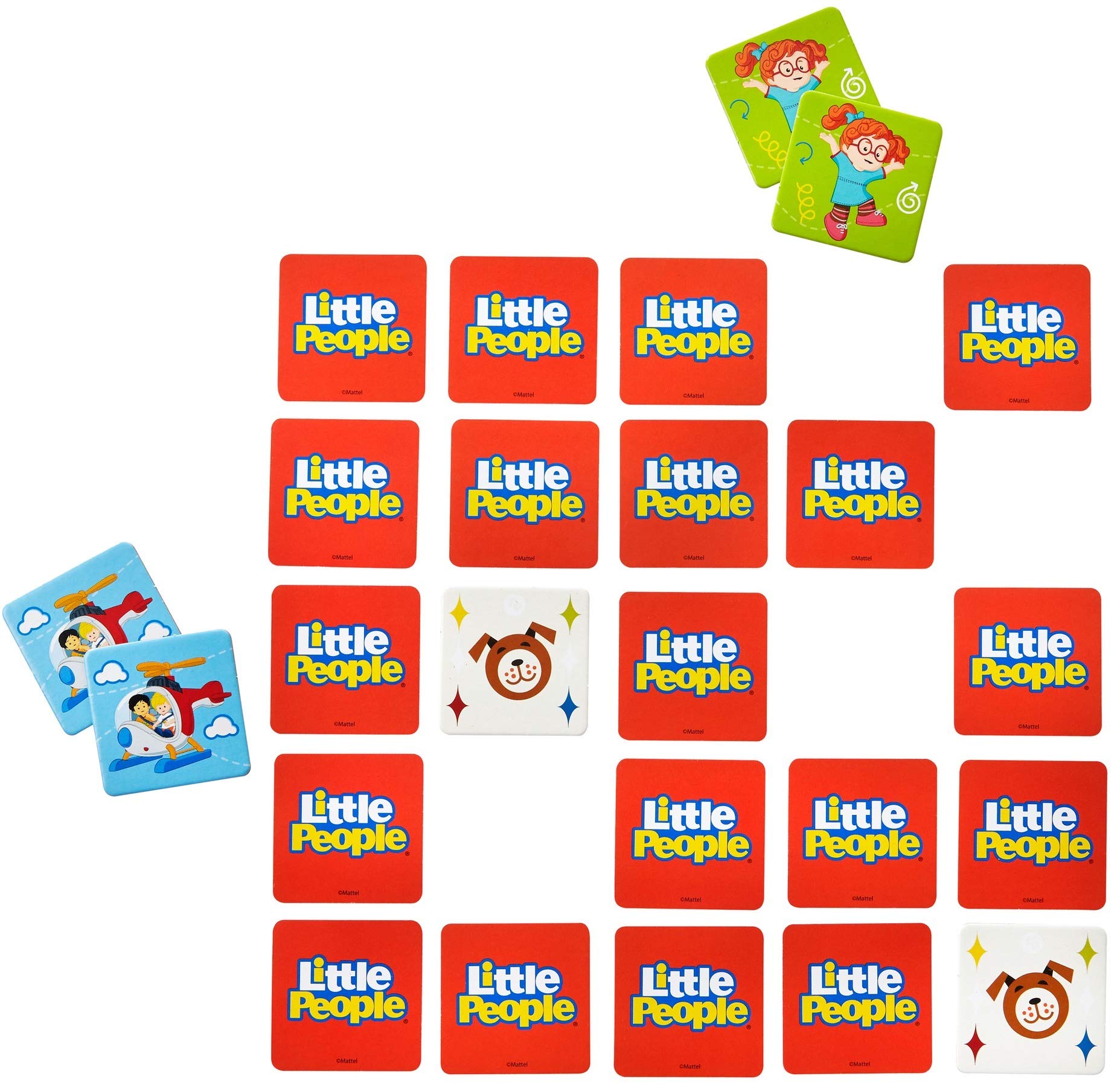 Mattel Games Fisher-Price Make-A-Match Card Game with Little People Theme, 56 Cards for 2 to 4 Players, Gift for Kids Ages 3 Years & Older