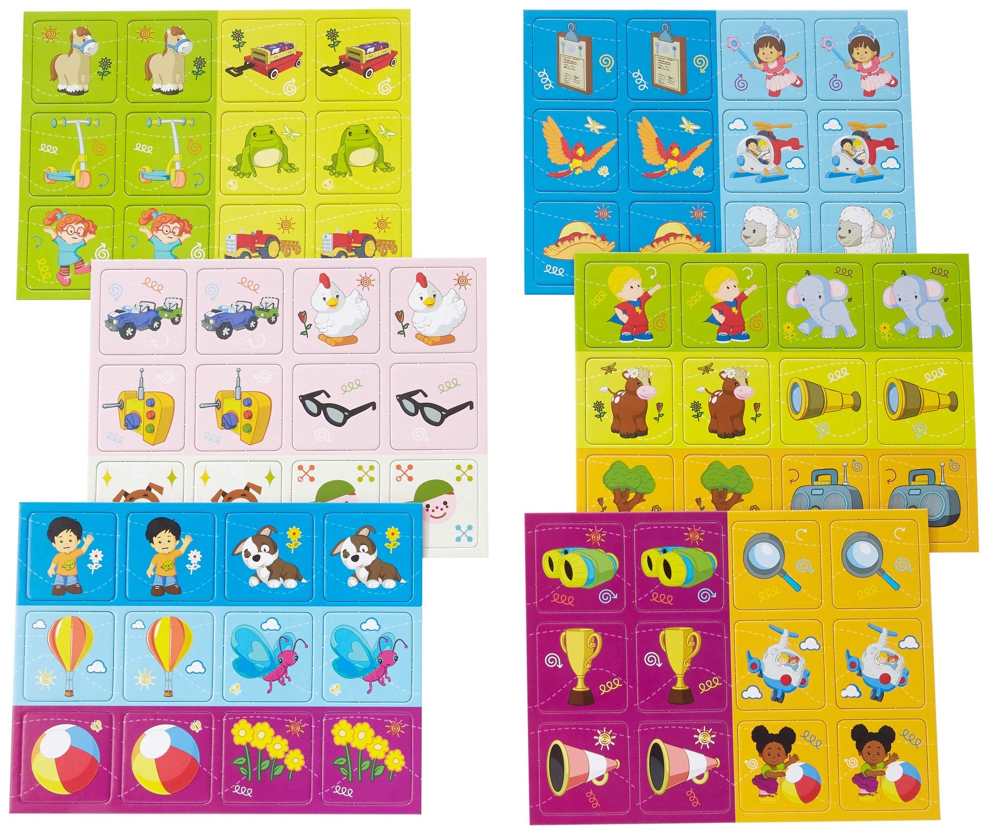 Mattel Games Fisher-Price Make-A-Match Card Game with Little People Theme, 56 Cards for 2 to 4 Players, Gift for Kids Ages 3 Years & Older