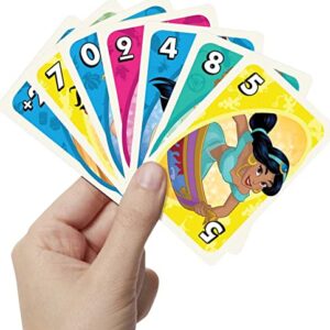 Mattel Games UNO Disney Princesses Card Game for Kids & Family, Themed Deck & Special Rule, 2-10 Players