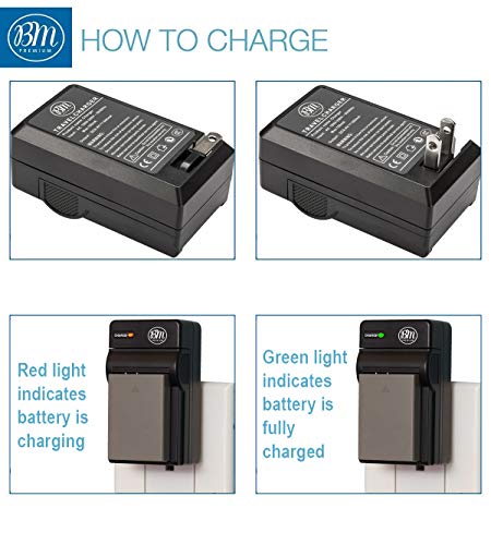 BM Premium 2 BLS-50, PS-BLS5 Batteries and Charger for Olympus OM-5, OM-D E-M5 III, E-M10, E-M10 III, E-M10 IV, EPL7, E-PL8, E-PL9, E-PL10, Stylus 1 Cameras