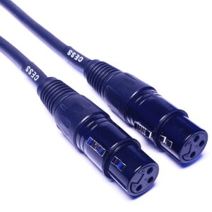 CESS-043 XLR Right-Angle Male to Straight Female Microphone Extension Cable, 2 Pack