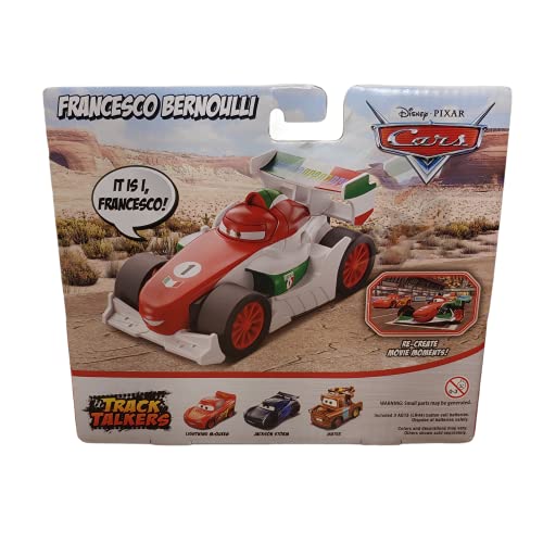 Disney Cars Toys Track Talkers Francesco, 5.5-in, Authentic Favorite Movie Character Talking & Sound Effects Vehicle, Fun Gift for Kids Aged 3 Years and Older, Multicolor