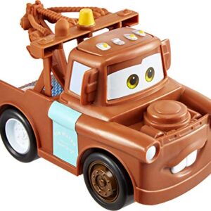 Disney Cars Toys Track Talkers Mater, 5.5-in, Authentic Favorite Tow Truck Movie Character Sound Effects Vehicle, Fun Gift for Kids Aged 3 Years and Older