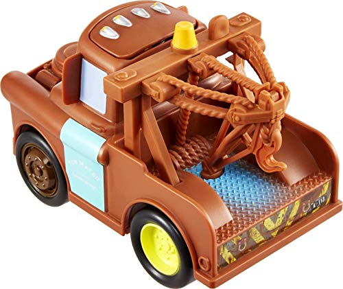 Disney Cars Toys Track Talkers Mater, 5.5-in, Authentic Favorite Tow Truck Movie Character Sound Effects Vehicle, Fun Gift for Kids Aged 3 Years and Older