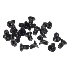 uxcell m3 x 5mm phillips screw fastener black for laptop pc tv fan switch 500pcs