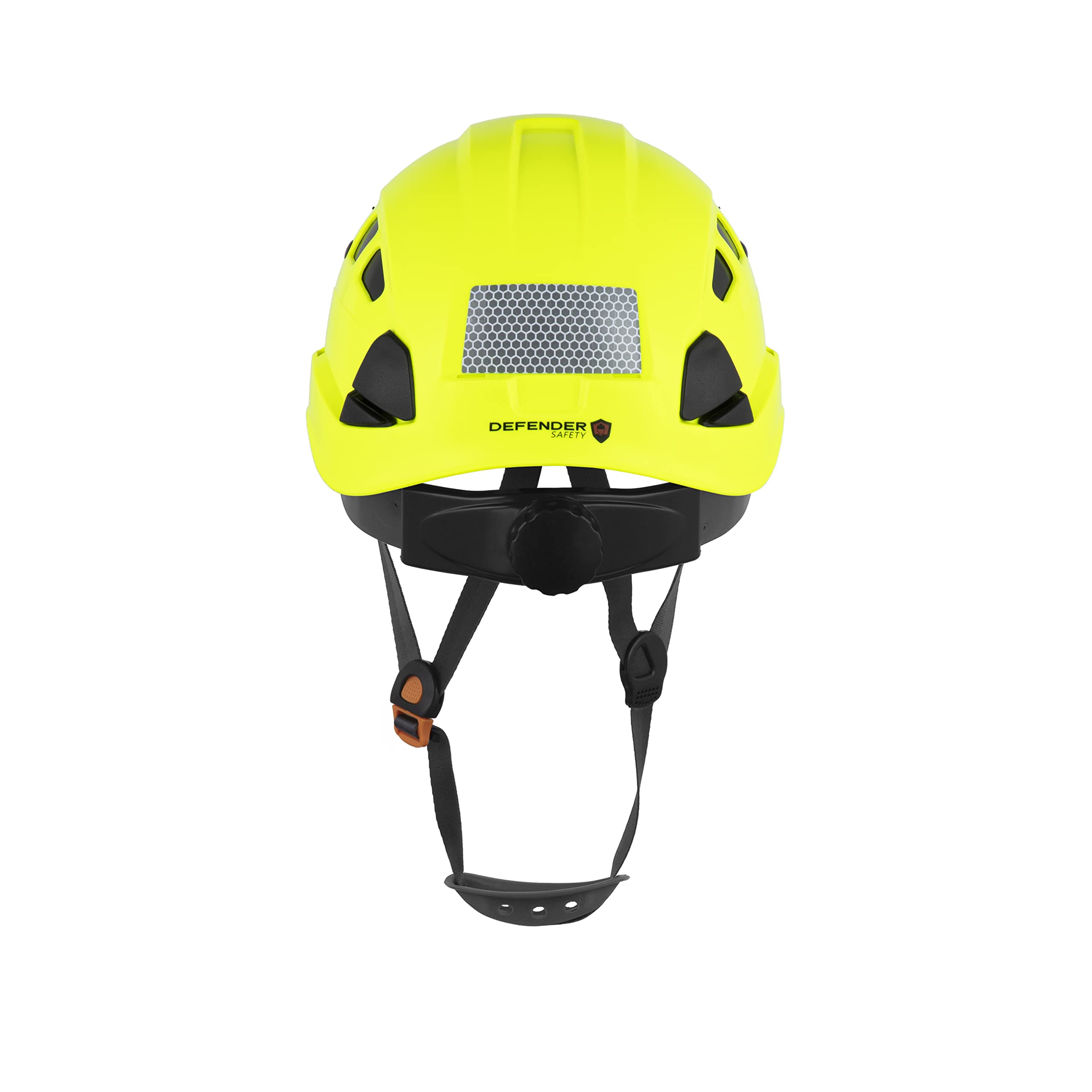 Defender Safety H1-CH Safety Helmet Hard Hat with Visor ANSI Z89.1 (Safety Yellow/w Visor)