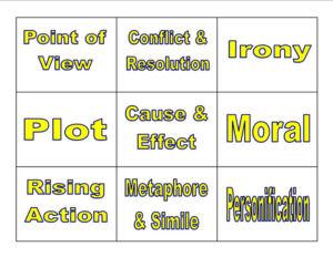 literary elements memory game