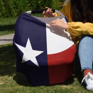 Nursing Covers for Breastfeeding All-in-1 Stretchy Breathable Carseat Canopy Western Decor Nursing Cover Up for Girls, Boys 26x27.6 inches Texas State Lone Star State Flag