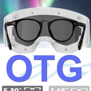 EXP VISION Ski/Snowboard Goggles for Men Women, OTG Snow Goggles Anti Fog UV Protection