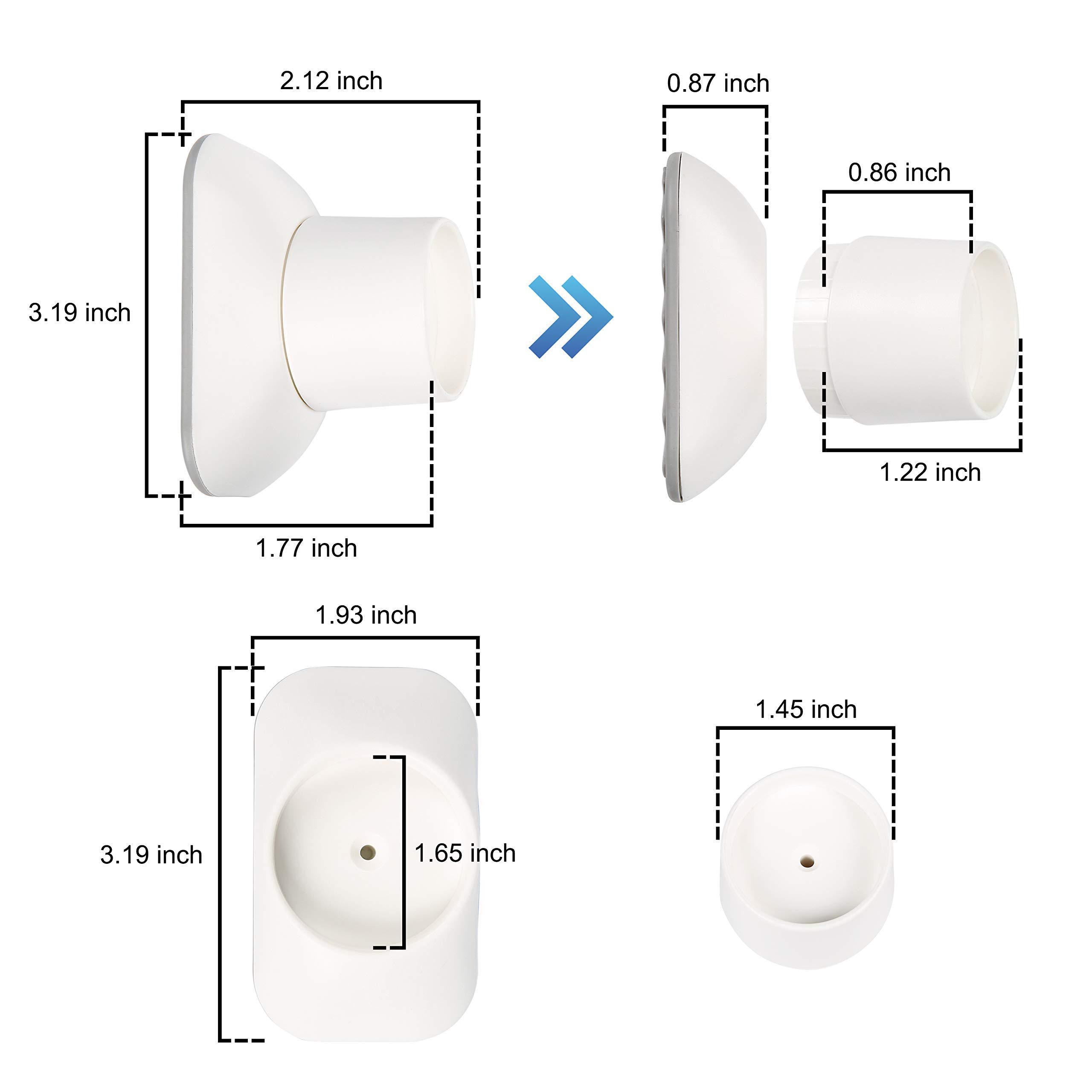 VMAISI Gate Extender 3.5 Inches - Bundle with Baby Gate Wall Protector Extends 1.1 to 3.5 inches Extensions Kits