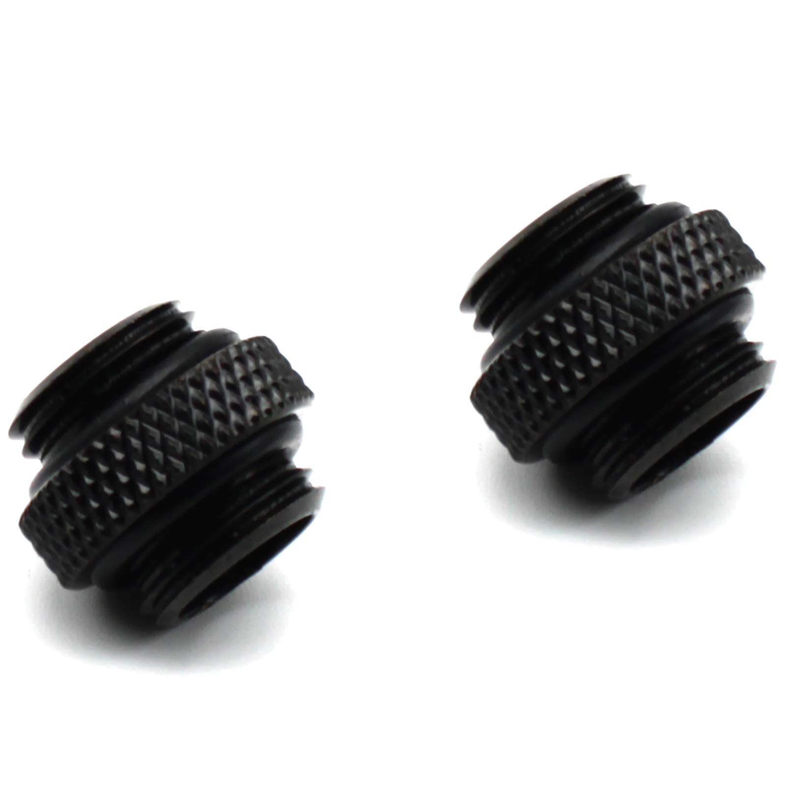 G1/4 Male to Male Extender Fitting，LBTODH 2pcs Elbow Water Cooling Fittings for Computer Water Cooling System(Black)