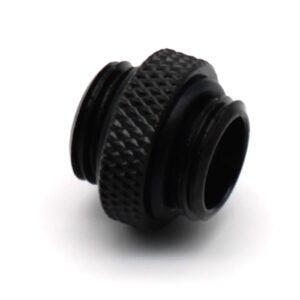 G1/4 Male to Male Extender Fitting，LBTODH 2pcs Elbow Water Cooling Fittings for Computer Water Cooling System(Black)